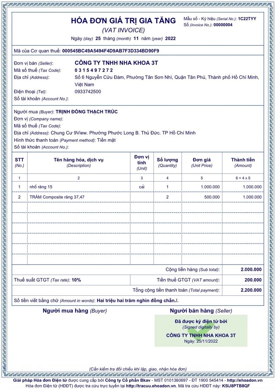 Hóa Đơn Đỏ Là Gì? Nha Khoa Xuất Hoá Đơn Đỏ Tại TP.HCM